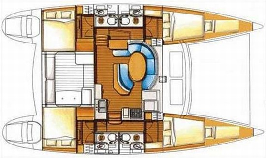 Foto Gli interni del catamarano a Tropea - 550x327 - Autore: G S